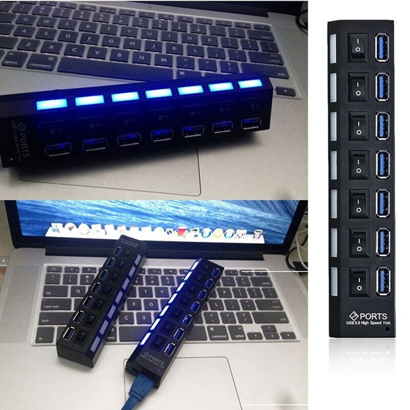 Independent 7-Port 3.0Hub Hub USB3.0 Hub USB High-... – Grandado