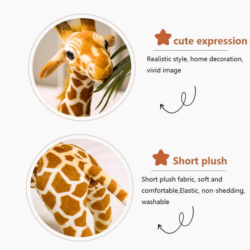 Soft and fluffy Simulation Plush Giraffe Toy Home ... – Grandado