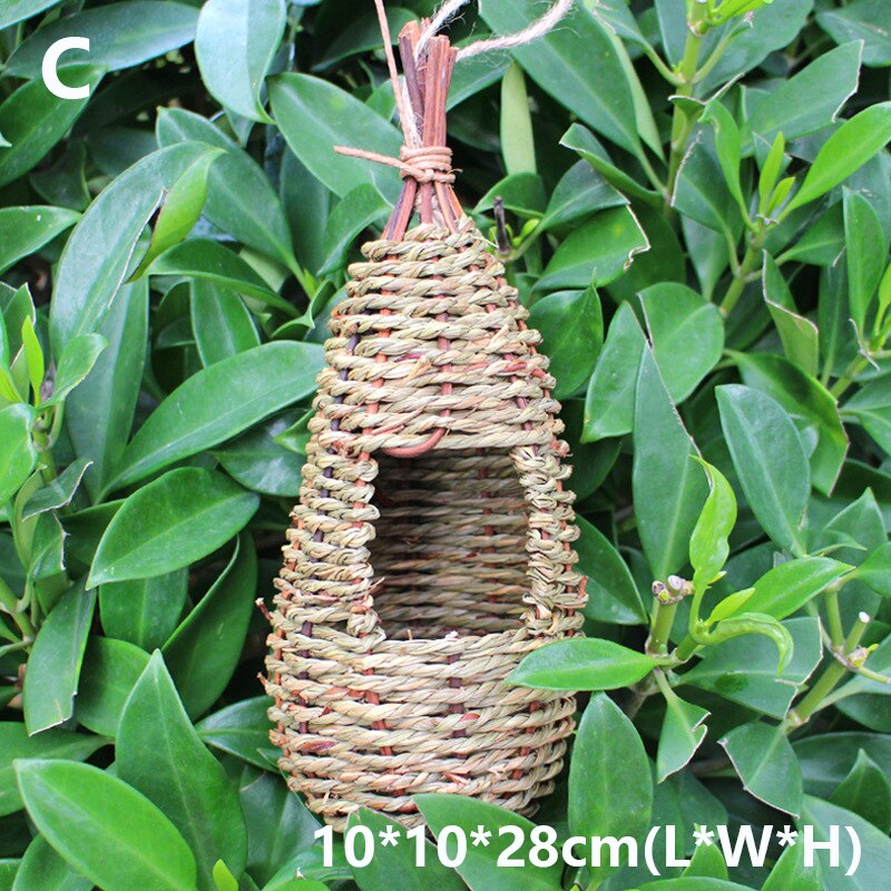 Straw Bird Parrot Animal House Nest Shed Room Cage – Vicedeal