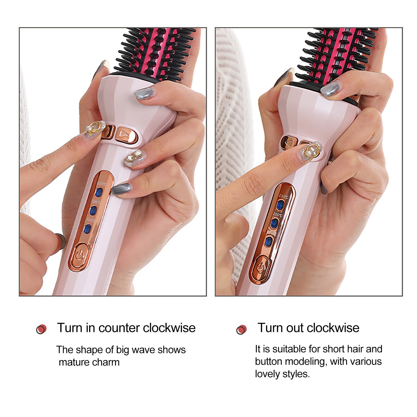 2 In 1 Hair Dryer Brush Automatic Rotating Roller ... – Grandado