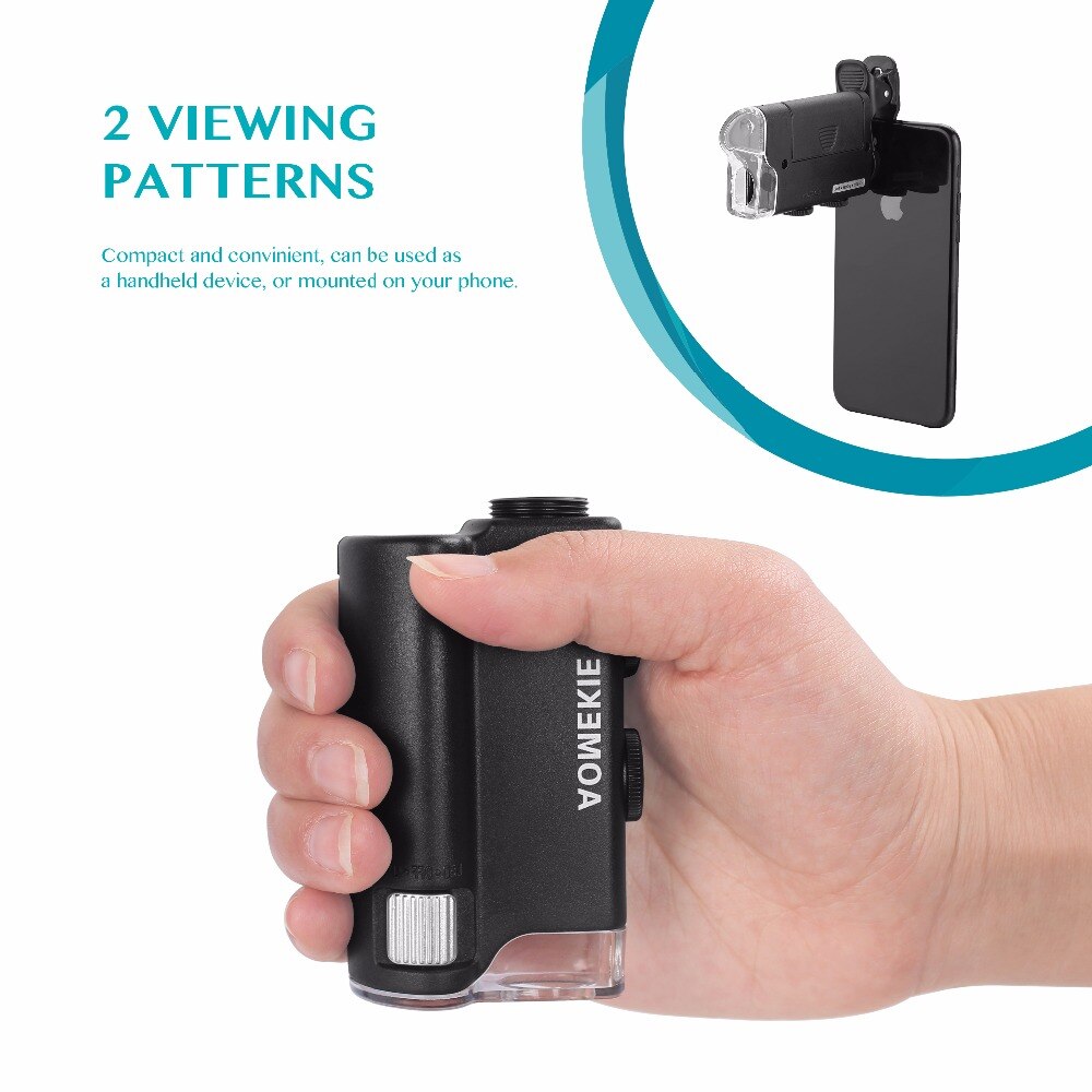 AOMEKIE 60X-100X Microscope Zoom Magnifier for Mob... – Grandado
