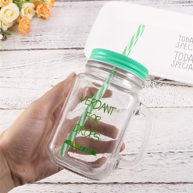 Kreative 500ML Stroh Mason Tasse Sommer Tragbare S... – Vicedeal