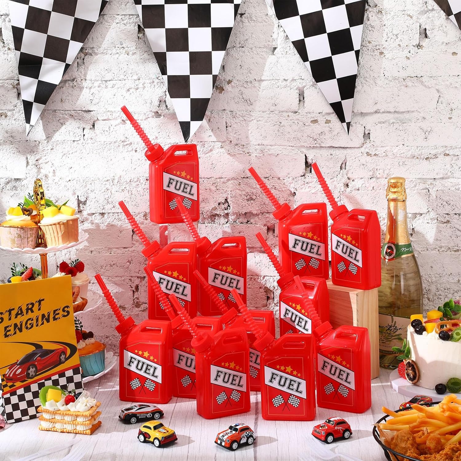 Race Car Cups, Drinking Cups with Straw Race Car B... – Grandado