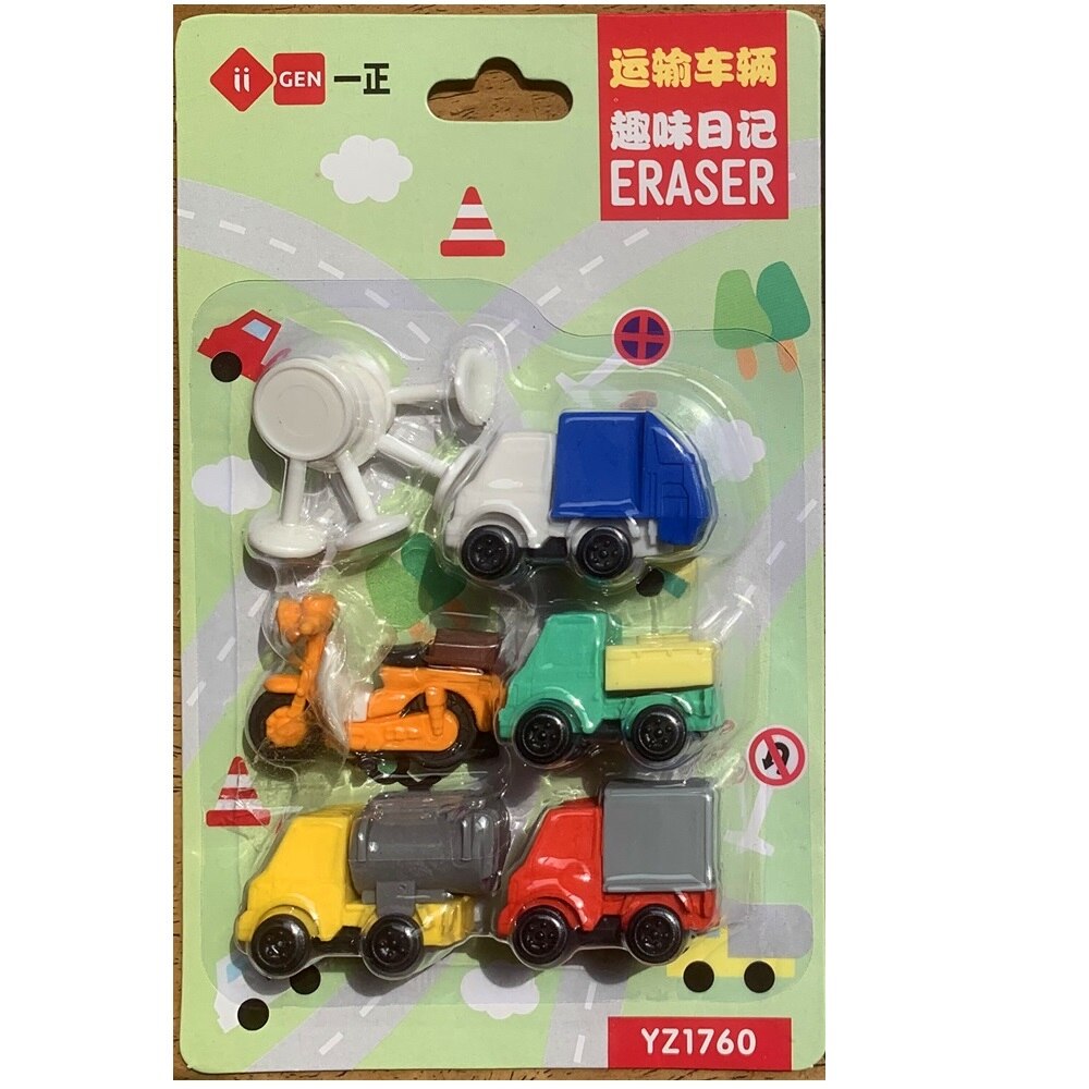 5Pcs Voertuig Gum Set Mini Leuke Cartoon Motor Ver... – Vicedeal