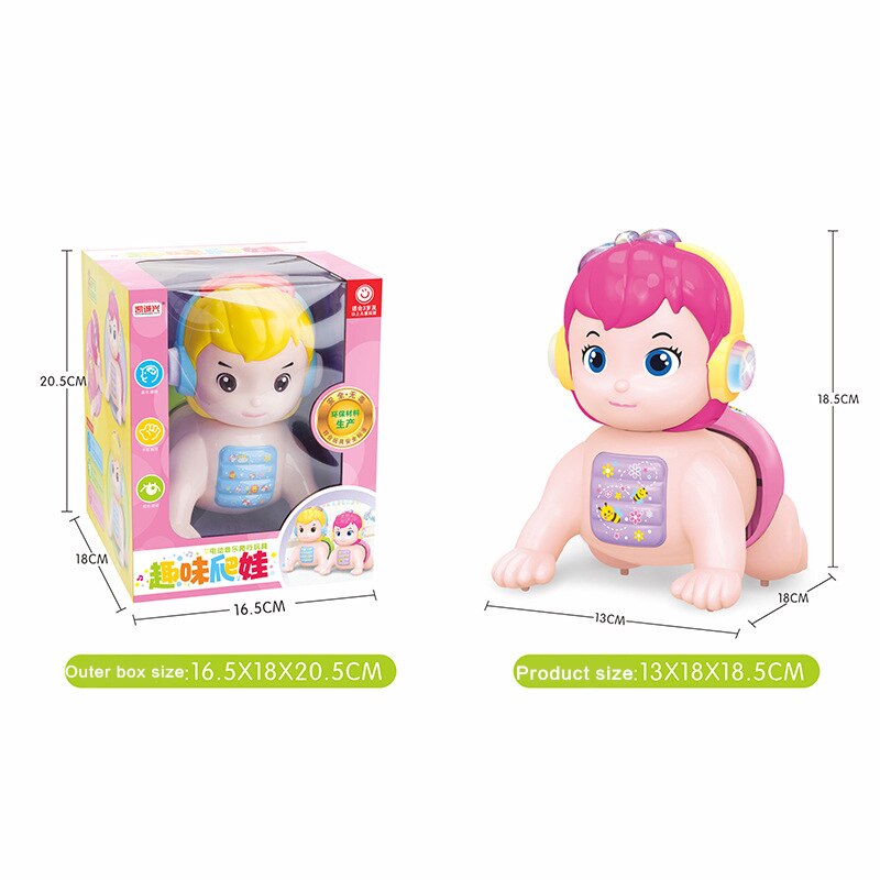 battery operated music light climb doll for kids – Vicedeal