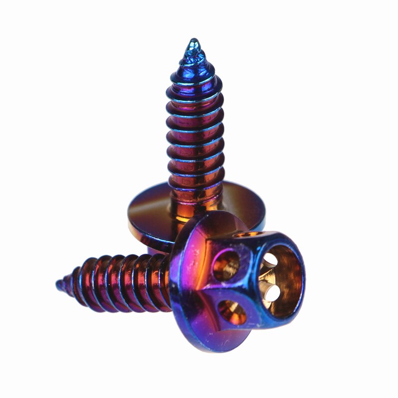 Blue plated 304 stainless steel outer hexagonal sc... – Grandado