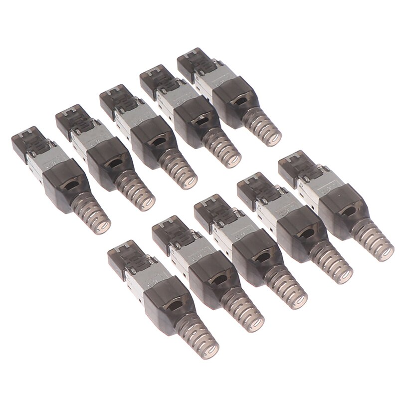 1Pc Tool-Free Shielded RJ45 Cat 7 Termination Plug... – Vicedeal