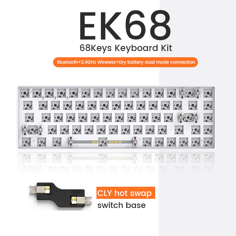 68Keys Bluetooth Wireless 2.4G Hotswap DIY Keyboar... – Grandado