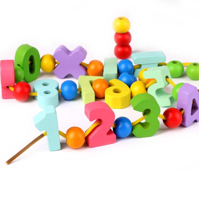 33Pcs/ot Baby Wooden Digital Number Beads Toys Col... – Vicedeal