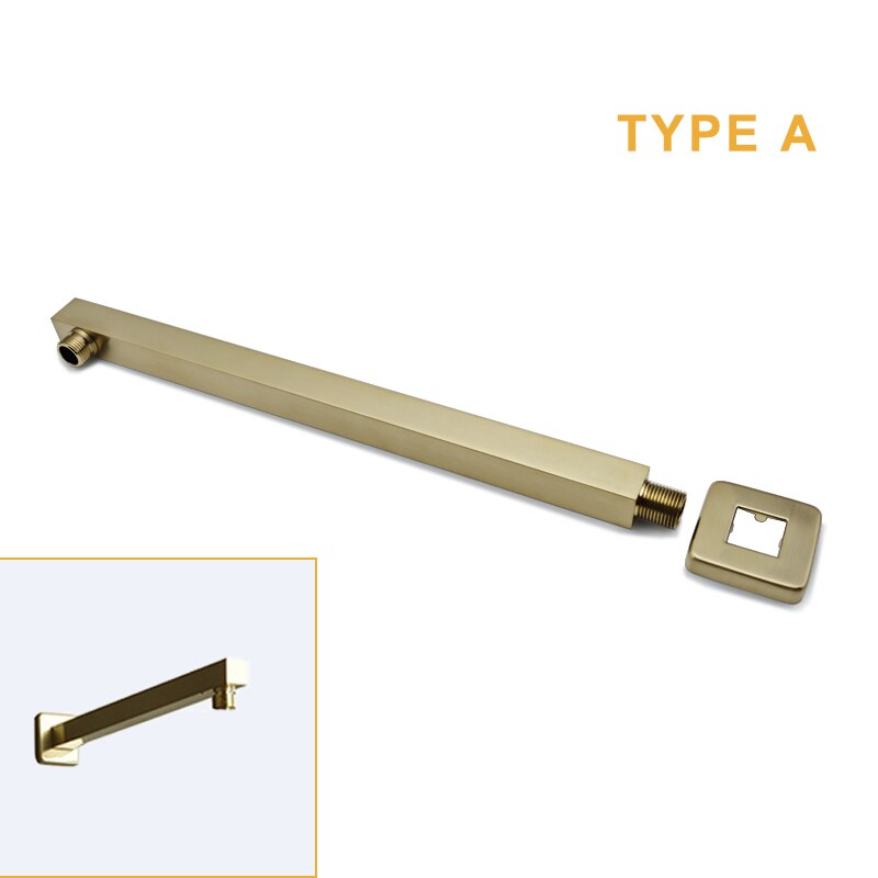 Bathroom Concealed Shower Arm Brushed Gold Wall Mo... – Vicedeal