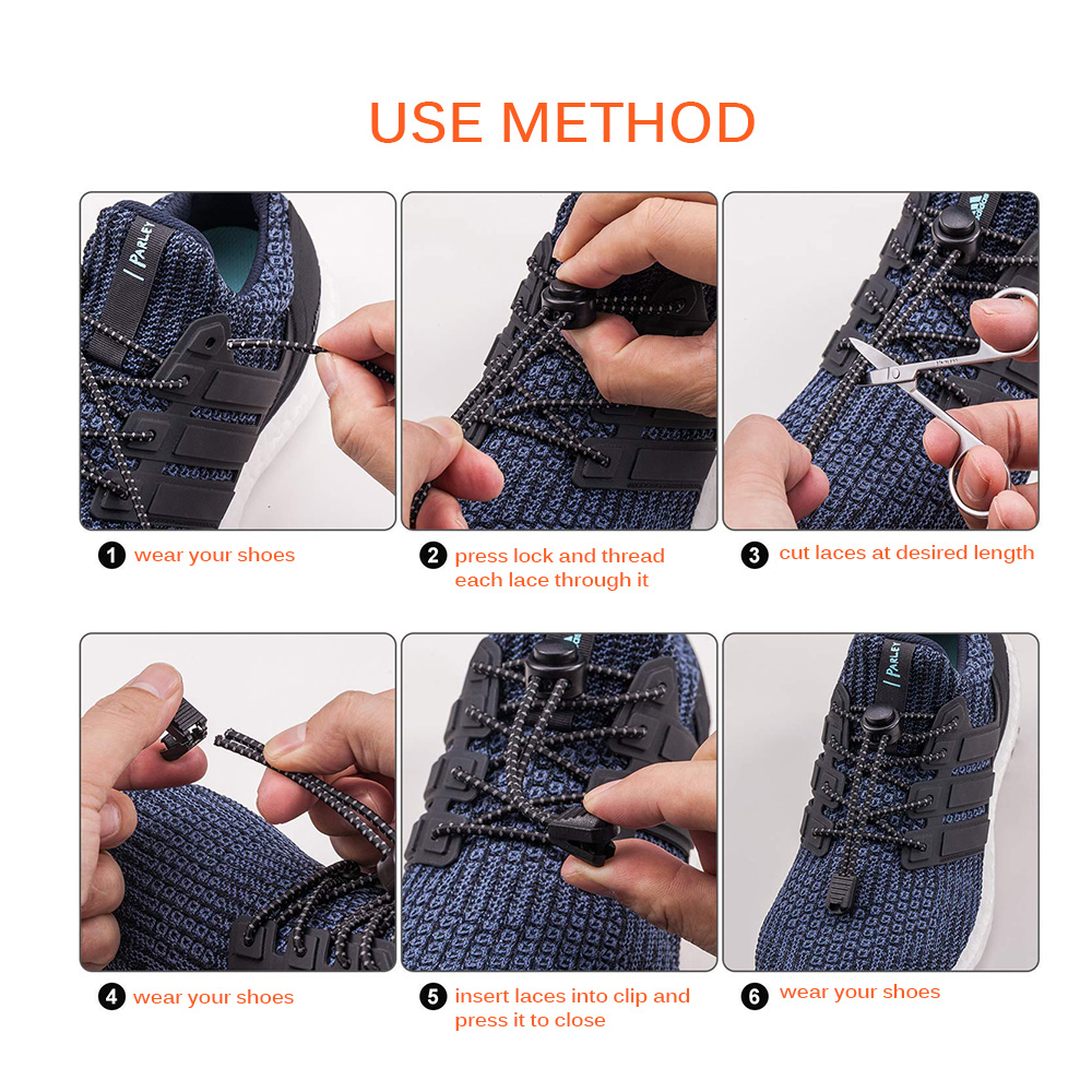 Geen Stropdas Schoenveters Ronde Elastische Schoen... – Grandado