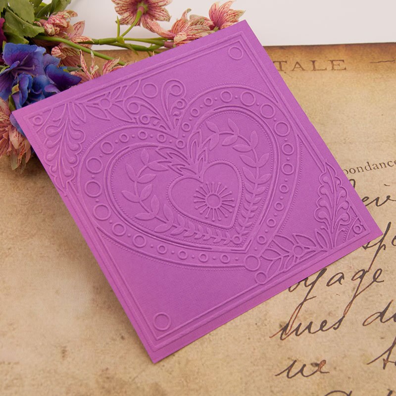 flower heart Plastic Embossing Folders for DIY Scr... – Grandado