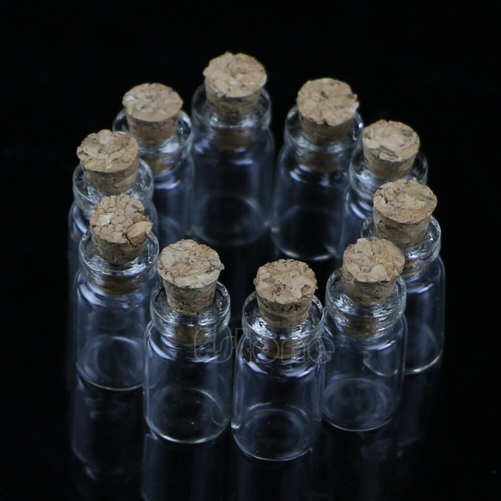 10pcs/lot 0.5ml 18x10mm Mini Glass Bottle Vial wit... – Vicedeal