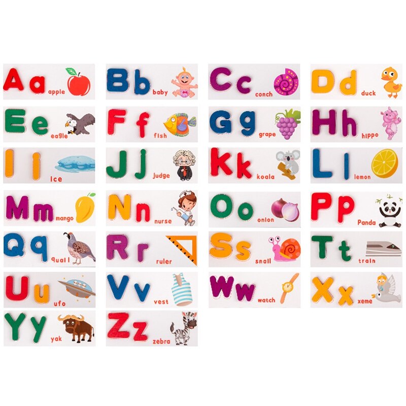 Wooden Alphabet Letter Learning Cards Early Educat... – Grandado