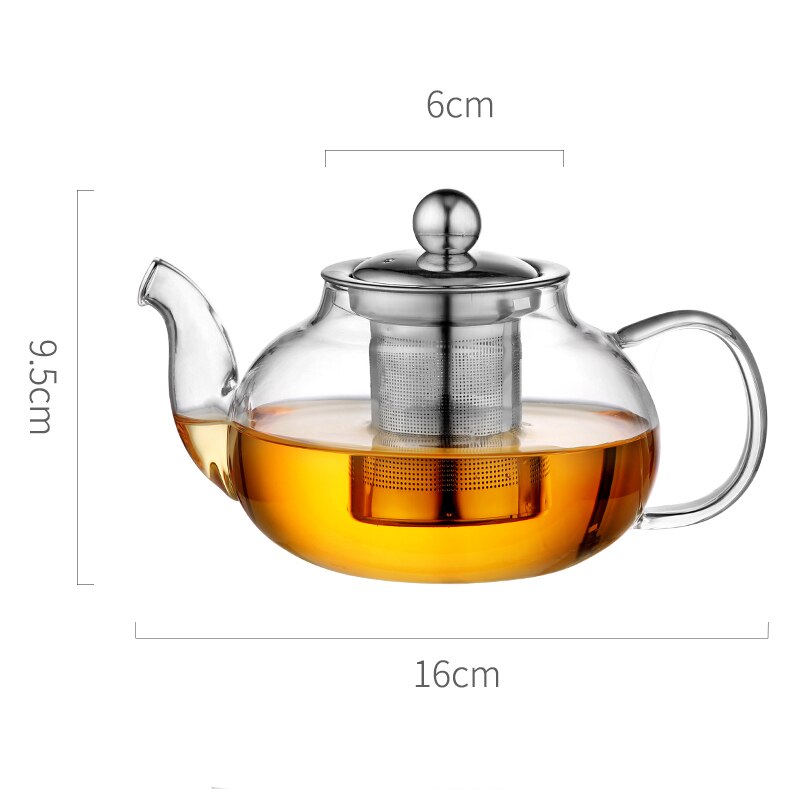 Heat Resistant Glass Tea Pot With Stainless Steel ... – Grandado