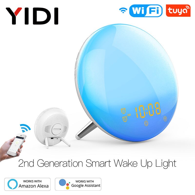 Tuya WiFi Smart Wake Up Light Workday Alarm Clock,... – Vicedeal