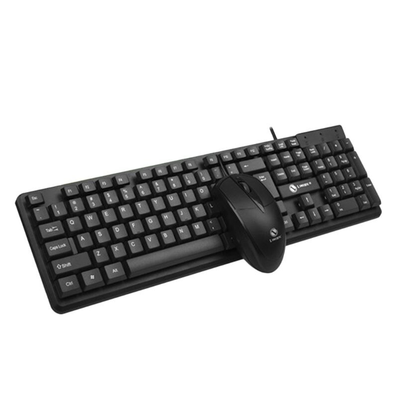 Universal Black Silent Wired 104 Keys Keyboard and... – Grandado