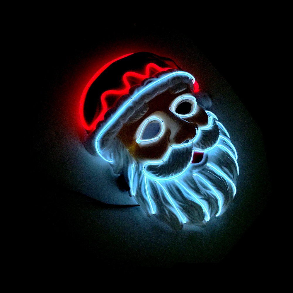 Neon LED Lighting Father Christmas Mask Santa Clau... – Vicedeal