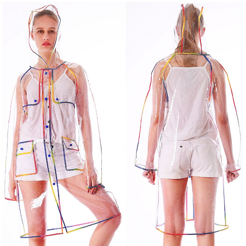 Overall Outdoor Raincoat Women Transparent Dress L... – Grandado
