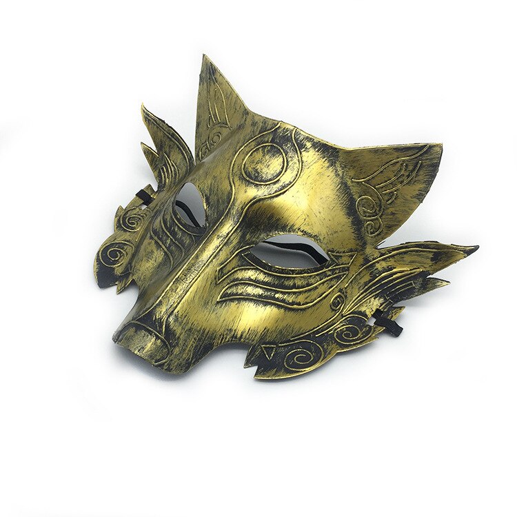 Halloween costume ball wolf head mask retro party ... – Grandado