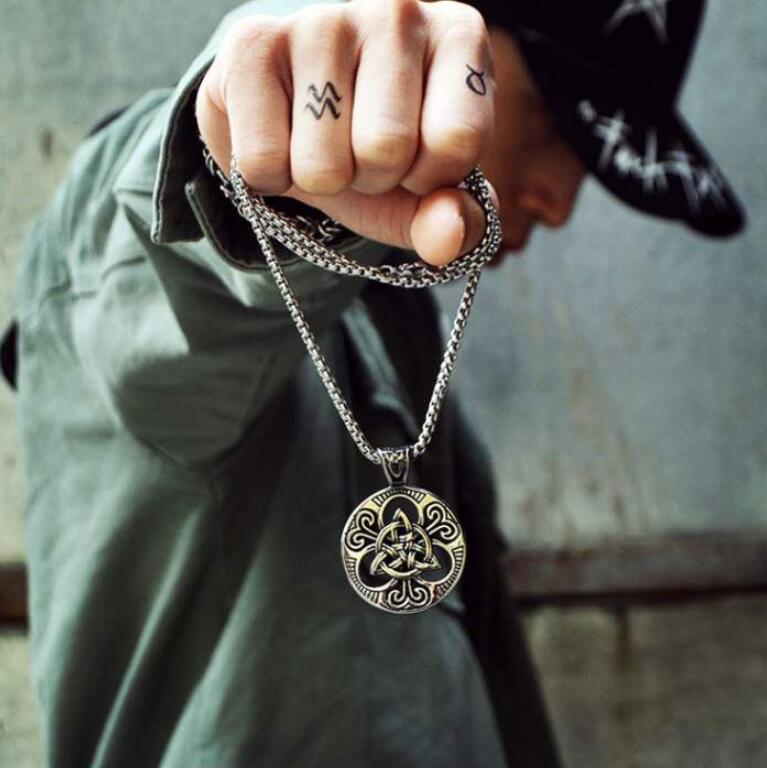 Retro Punk Men Irish Celtics Trinity Love Knot Rou... – Grandado