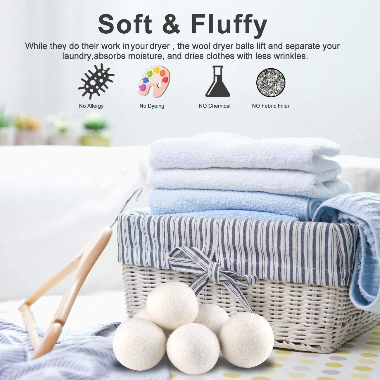 Reusable Wool Dryer Balls Magical Washing Tool for... – Grandado