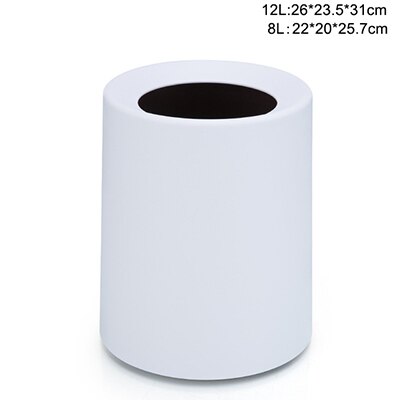 Plastic Matte Trash Can 8L/12L Garbage Dust Bin St... – Grandado