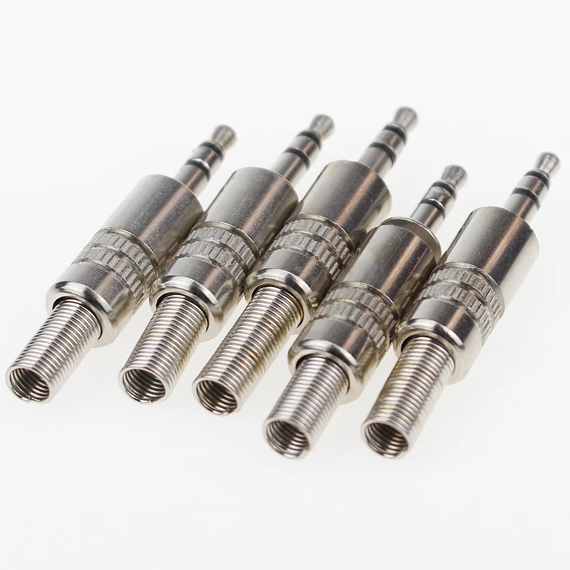 5 Pcs 3.5Mm 3-Pole Stereo Metal Plug Connector 3.5... – Grandado