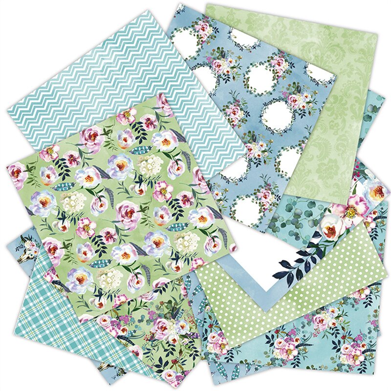 12pc love flower patterned paper Scrapbooking pape... – Grandado