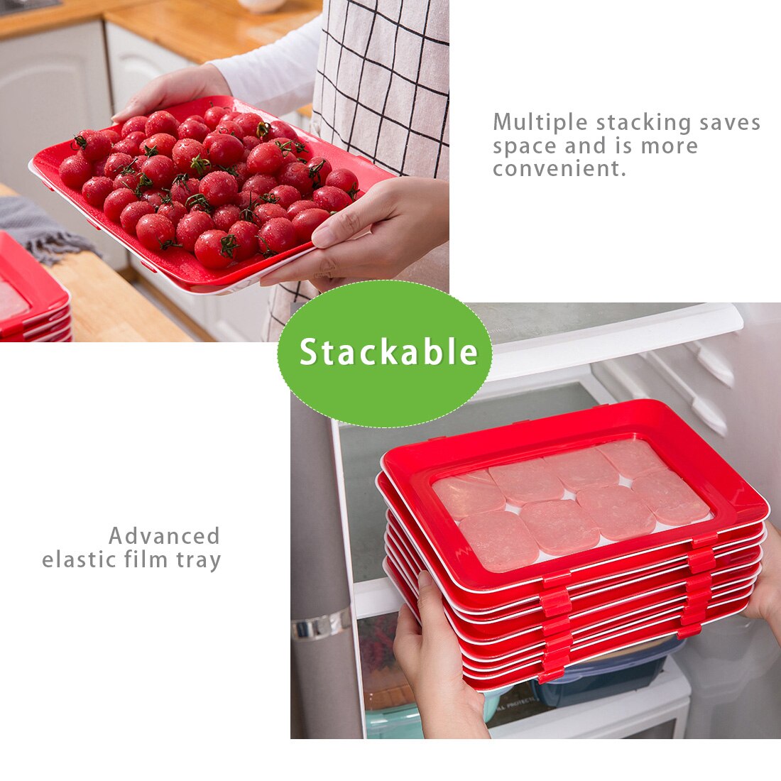 8PC Food Storage Preservation Plate Plastic Refrig... – Grandado