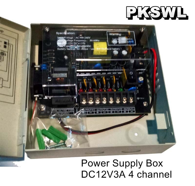 DC12V 3A 4 way 4 channel CCTV power supply box pow... – Vicedeal