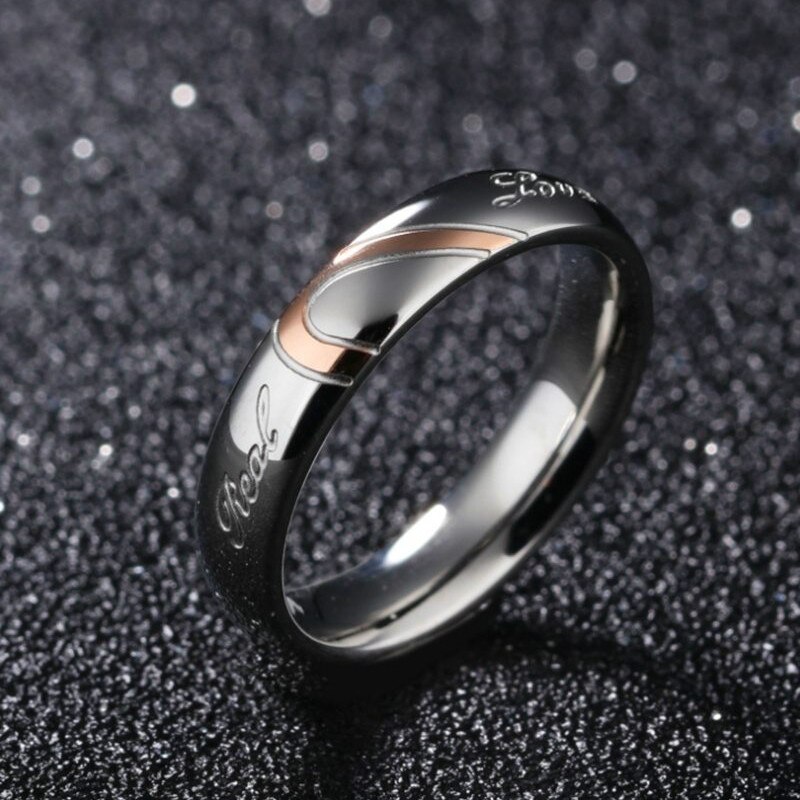 VILAGE Titanium steel Couple Rings Men's and Women... – Grandado
