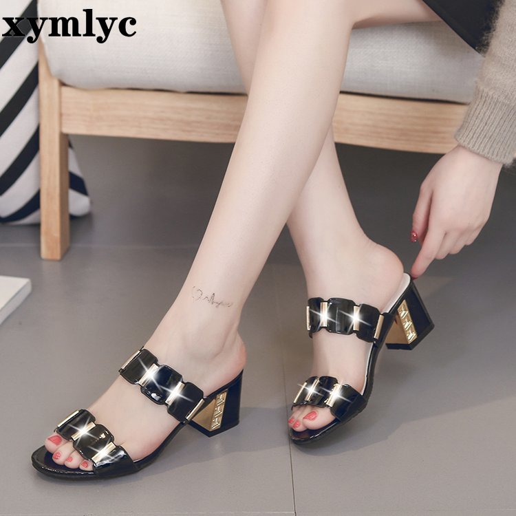 Women Fish Mouth Slipper High Heels Sandals Antisk... – Grandado