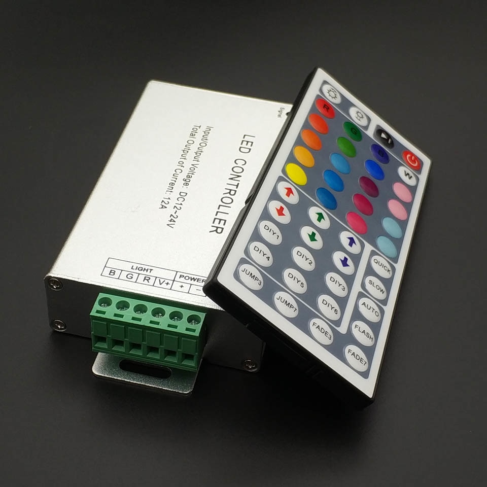 DC 12 V-24 V 12A 24A de 44 llaves IR controlador r... – Grandado