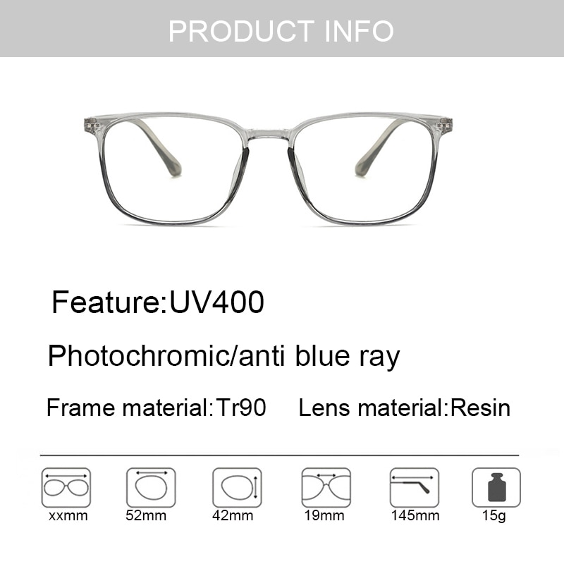 Blue Light Blocking Glasses Square Nerd Eyeglasses... – Grandado