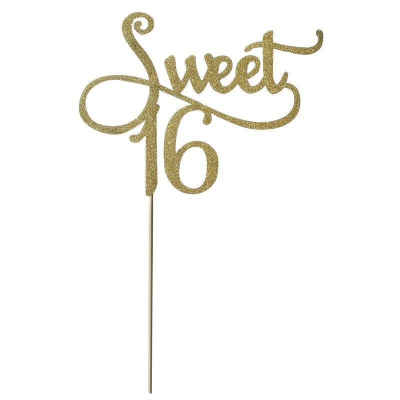 2 Stuks Gouden Monogram Zoete 16 Cake Topper 16th ... – Vicedeal