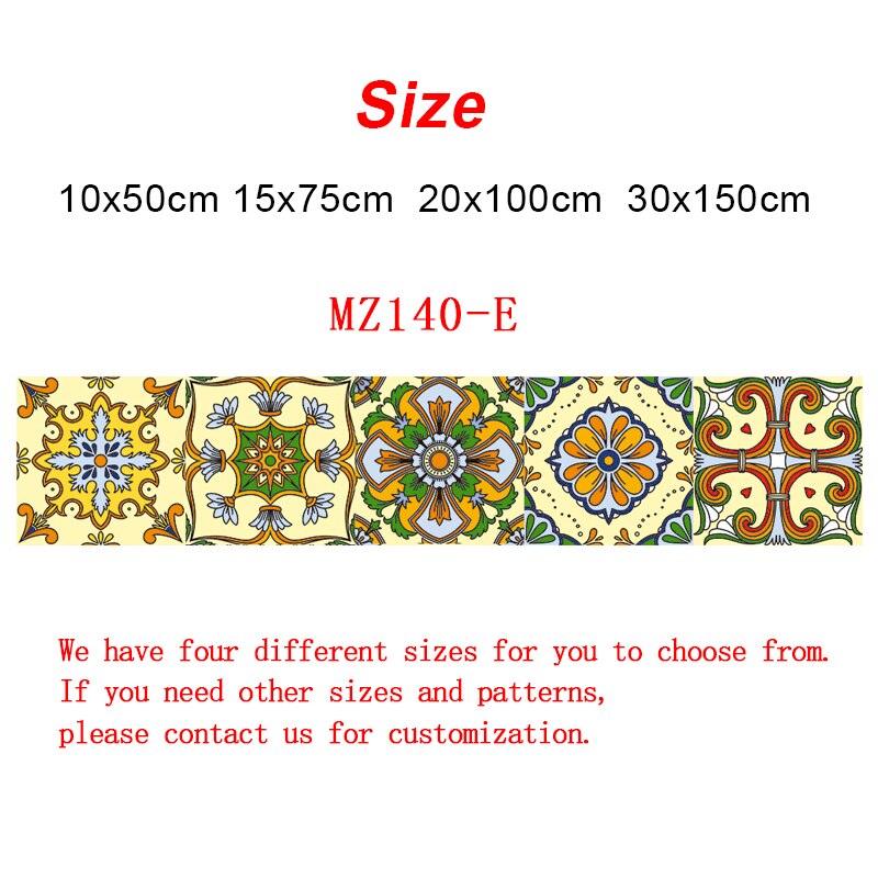 Yellow Floral Ornament Ceramic Tiles Wall Sticker ... – Grandado