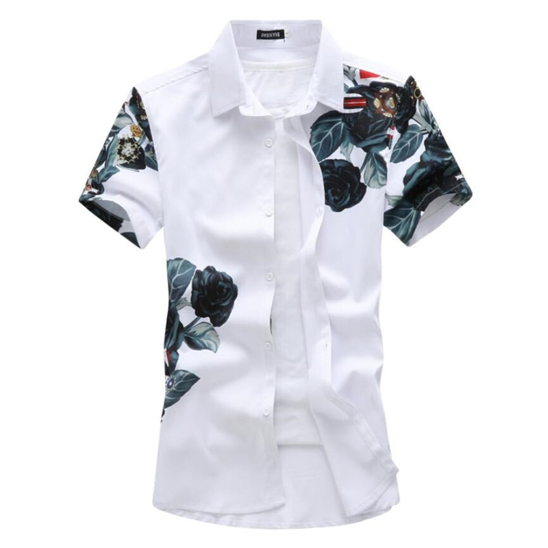Summer brand Original Rose Splash ink Printing Men... – Vicedeal