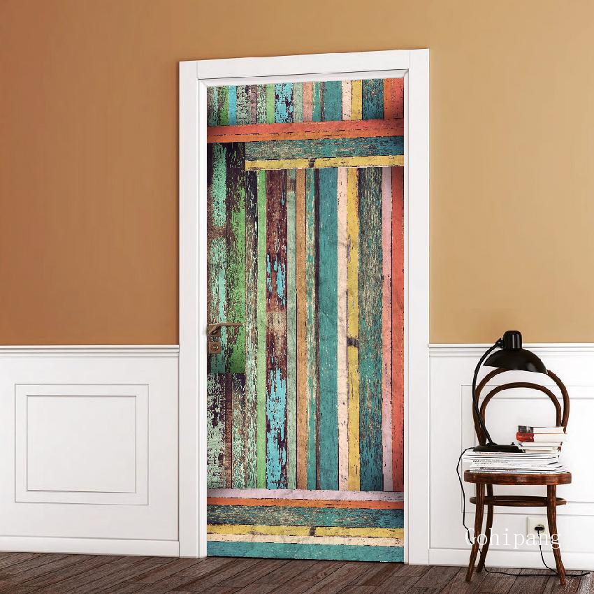3D Door Decoration Wallpaper Modern Door Sticker S... – Grandado
