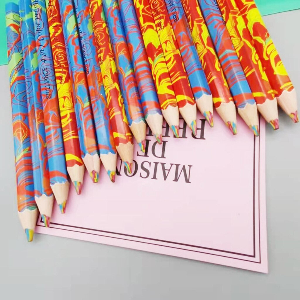 10 Pcs 4-in-1 Rainbow Colored Pencils Set Student ... – Grandado