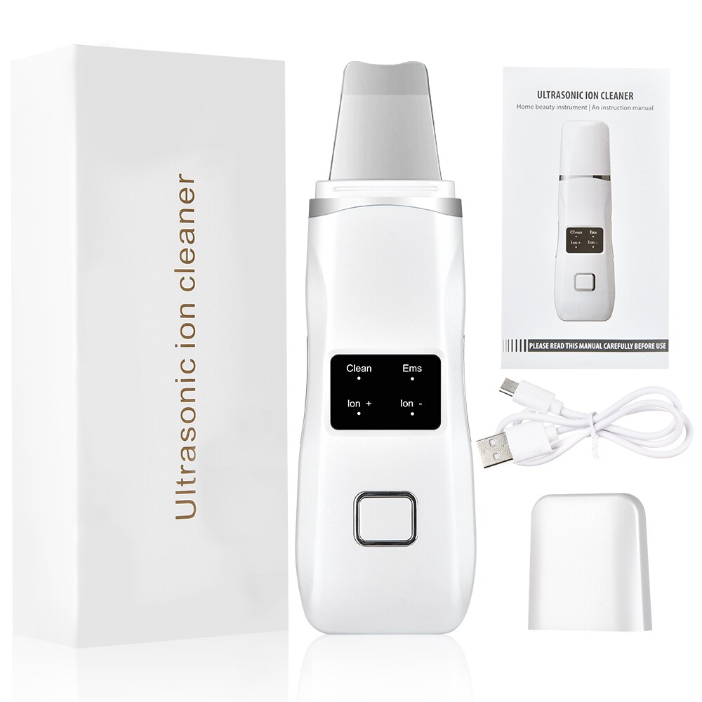 EMS Ultrasonic Facial Skin Scrubber Ion Face Clean... – Grandado