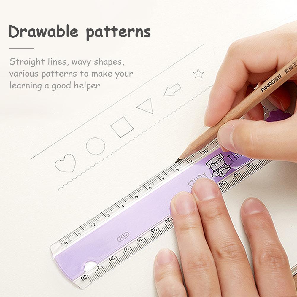 Colorful Folding Ruler Cute Geometry 30CM Foldable... – Vicedeal