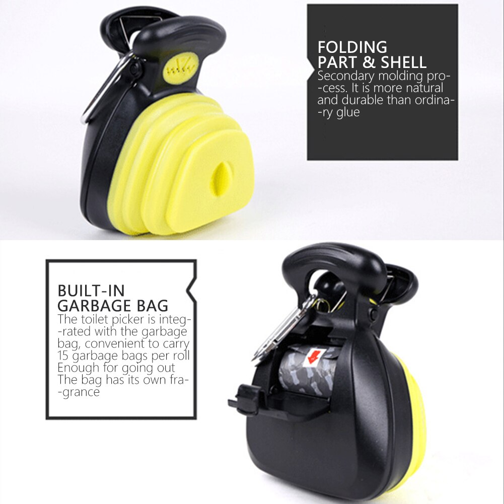 Foldable Dog Pooper Scooper Poop Dispenser Bag Pet... – Grandado