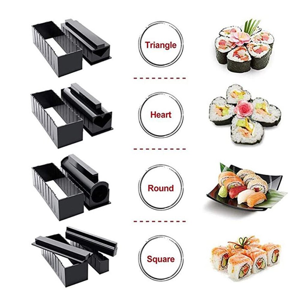 10Pcs/Set DIY Sushi Maker Kit Roll Sushi Maker Ric... – Grandado