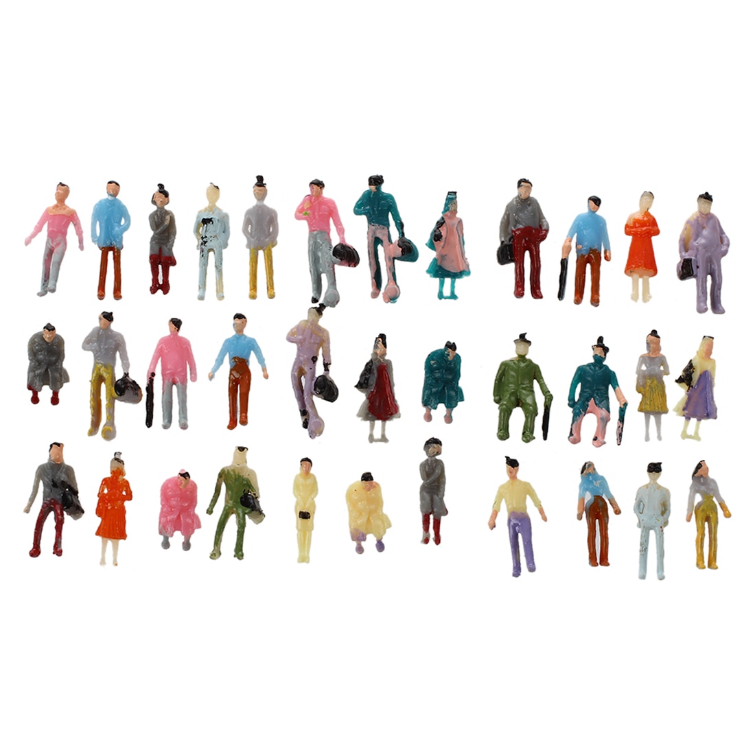 100pcs Painted Model Train Passenger People Figure... – Grandado