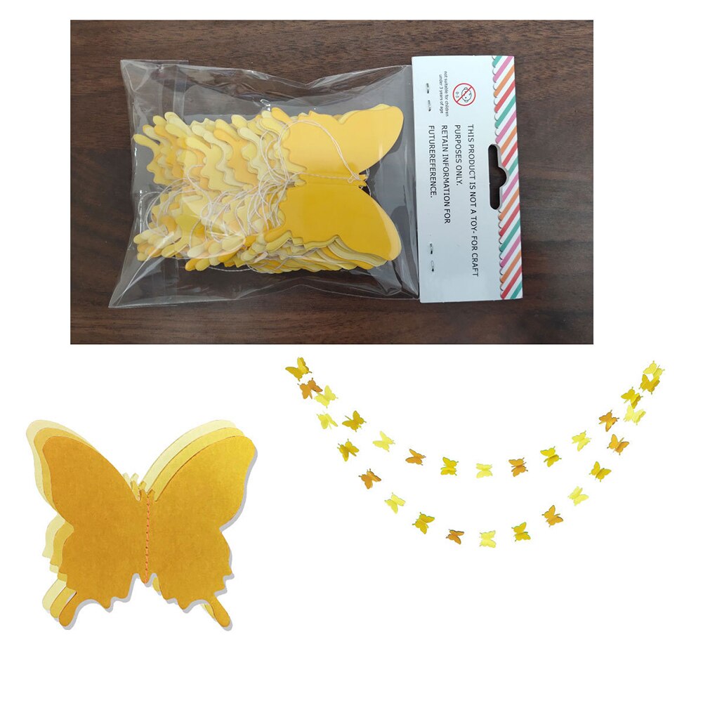 3M Gradient Colors Butterfly Paper Garlands Banner... – Grandado