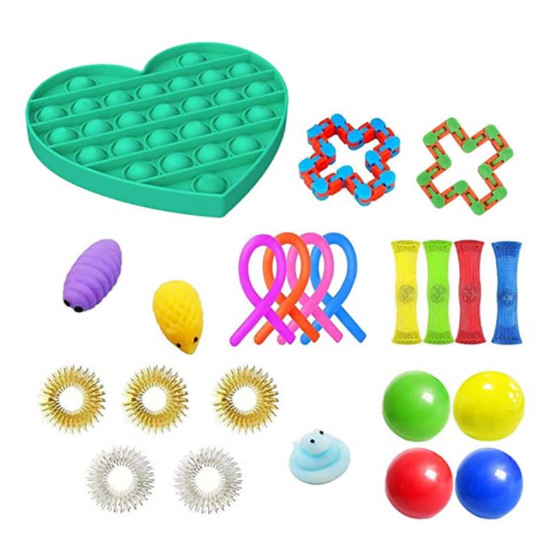 23/21PCS Pack Fidget Sensory Toy Set Stress Relief... – Grandado