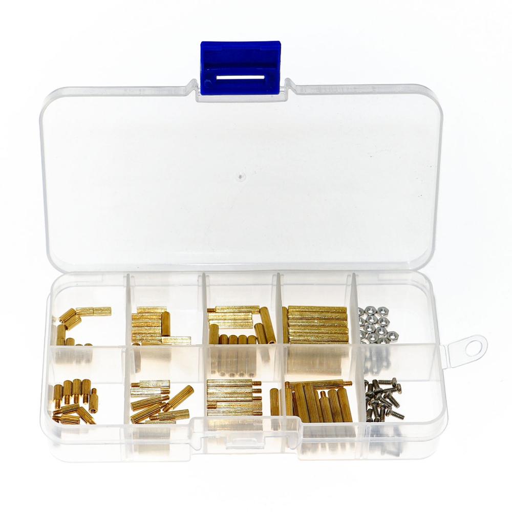 120pcs M2 stainless steel screw nut brass spacer c... – Grandado