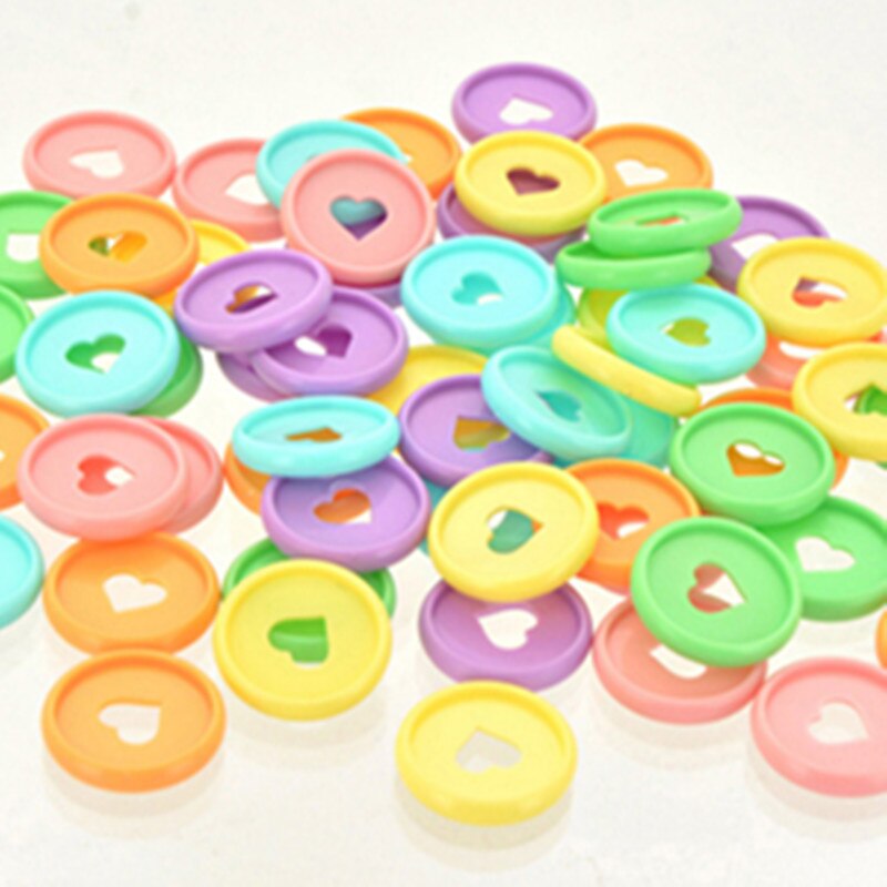 Plastic binding ring 100PCS28M color heart-shaped ... – Grandado