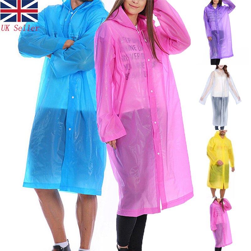 unisex Wasserdicht Regenmantel Jacke Klar Regenman... – Grandado